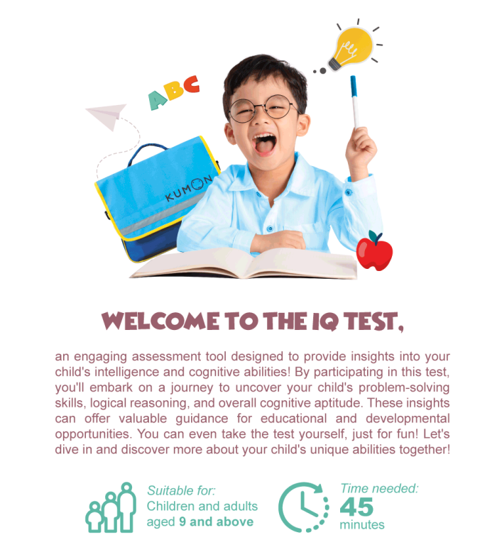 The IQ Test - KumonMalaysia - Children's After School Enrichment ...